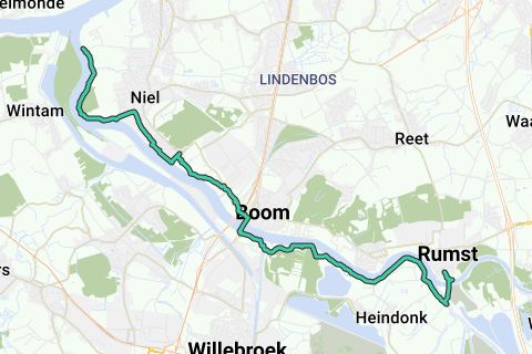 Wandelroute langs de Rupel - Fietsroute | RouteYou