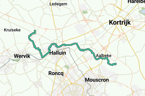GR5A Rollegem Geluwe - Wandelroute | RouteYou