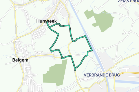 Humbeek - Vliegveld - Humbeek - Wandelroute | RouteYou