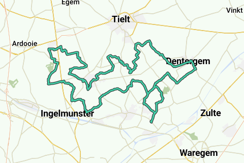 WTC Wielsbeke Berenroute 2022 - Fietsroute | RouteYou