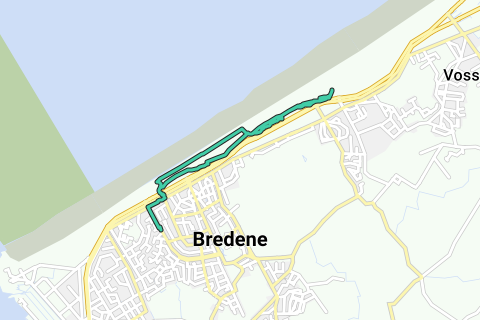 Bredene-Bad - Wandelroute | RouteYou