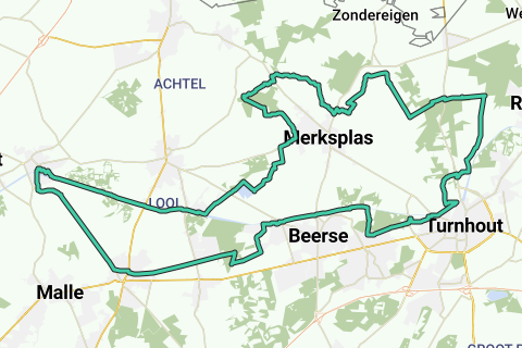 Merksplas kolonie gravelrit - Gravelbikeroute | RouteYou