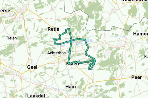 Dessel - Recreatieve fietsroute | RouteYou