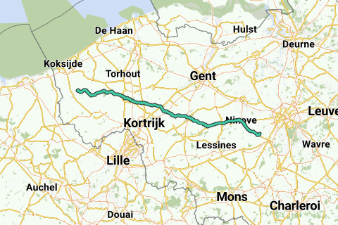 Pepingen - Lo-Reninge - Recreatieve fietsroute | RouteYou