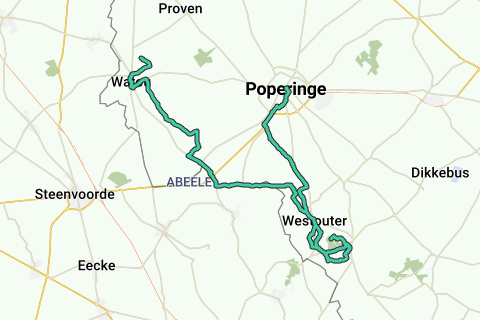 Poperinge - Watou - Recreatieve fietsroute | RouteYou