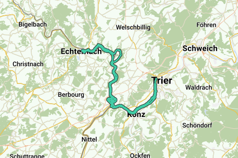 Trier Jos Echternach - Recreatieve fietsroute | RouteYou