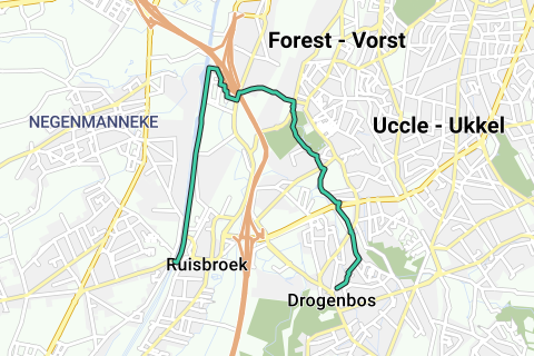 Ruisbroek - Drogenbos - Recreatieve fietsroute | RouteYou