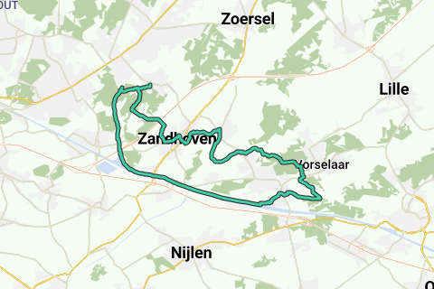 Grobbendonk - zandhoven - Halle - Recreatieve fietsroute | RouteYou