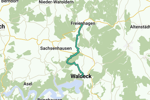 Waldeck - Freizeit Fahrradroute | RouteYou