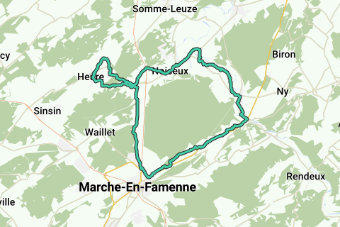 Somme-Leuze - Recreatieve fietsroute | RouteYou