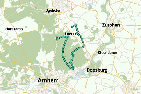 Loenen - Hoenderloo - Recreatieve fietsroute | RouteYou