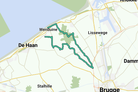 Wenduine - Nieuwmunster - Recreatieve fietsroute | RouteYou