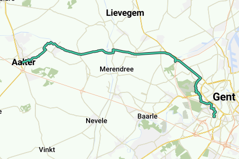 Gent - Aalter - Recreatieve fietsroute | RouteYou