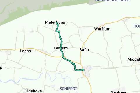 PP E1 Pieterburen - Winsum - Wandelroute | RouteYou