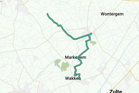 Tielt - Wakken - Wandelroute | RouteYou