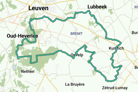 Vlaams-Brabant via knooppunten - Fietsroute | RouteYou