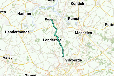 Grimbergen - Puurs - Recreatieve fietsroute | RouteYou