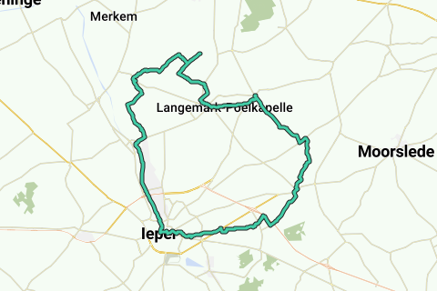 Langemark - Recreatieve fietsroute | RouteYou