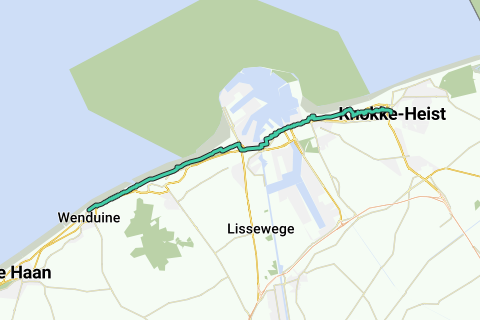 Knokke - Wenduine - Wandelroute | RouteYou