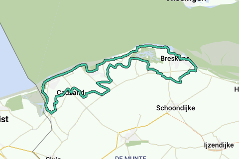 Cadzand-Bad naar Breskens en terug - Recreatieve fietsroute | RouteYou