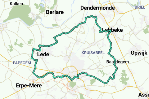 250hm-via-Daan-Lebbeke-Oudegem - Racefietsroute | RouteYou