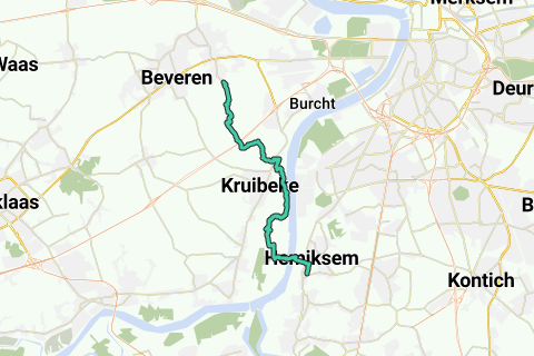 Melsele - Hemiksem pvh - Wandelroute | RouteYou