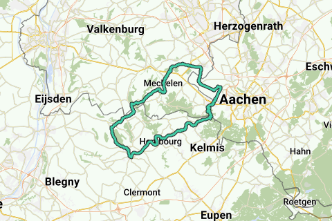 Ritje over de Ravel van Aubel naar 3 landenpunt - Racefietsroute | RouteYou