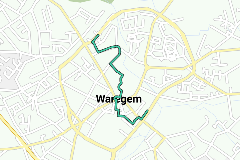 Waregem - zuiderlaan waregem - Wandelroute | RouteYou