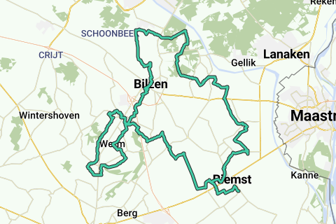 Riemst - Recreatieve fietsroute | RouteYou