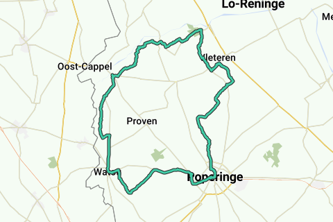 Westvleteren-Poperinge - Recreatieve fietsroute | RouteYou