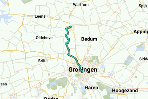 Pieterpad etappe 02: winsum - groningen - Hikingroute | RouteYou