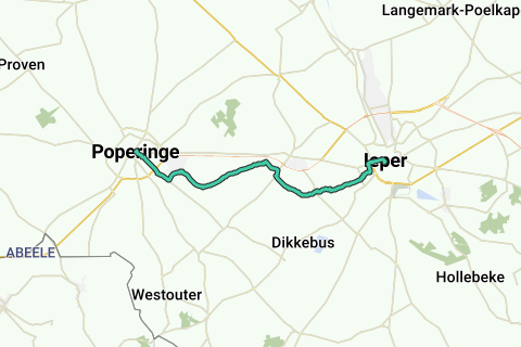Poperinge - Ieper - Recreatieve fietsroute | RouteYou