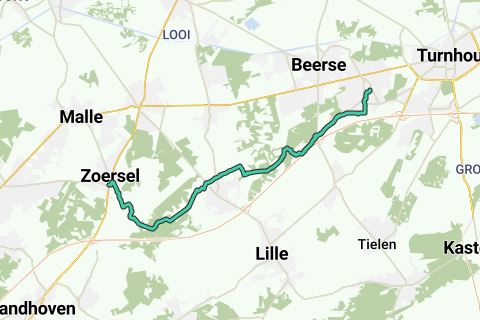 Zoersel - Vosselaar - Recreatieve fietsroute | RouteYou