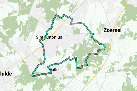 Zoersel-Sint Antonius-Halle - Recreatieve fietsroute | RouteYou