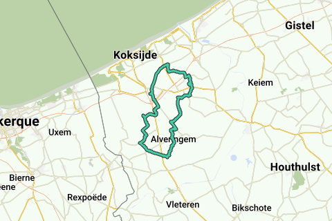 Veurne en omgeving - Recreatieve fietsroute | RouteYou