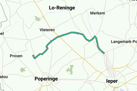 Boezinge - Poperinge - Recreatieve fietsroute | RouteYou