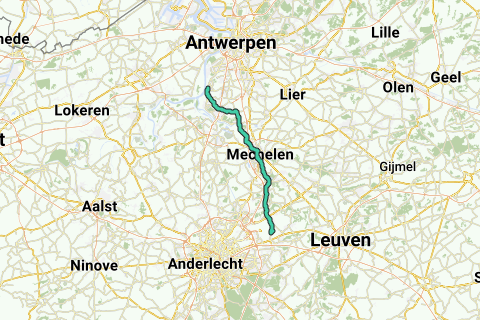 Hemiksem - Steenokkerzeel - Recreatieve fietsroute | RouteYou