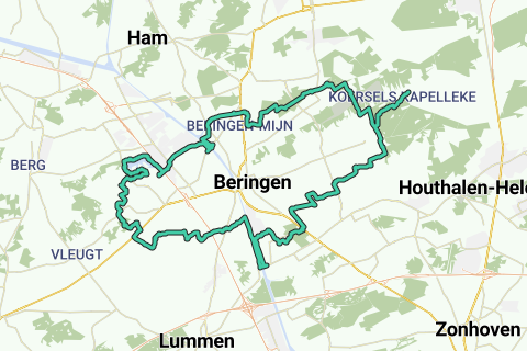 Rondje Beringen - Recreatieve fietsroute | RouteYou