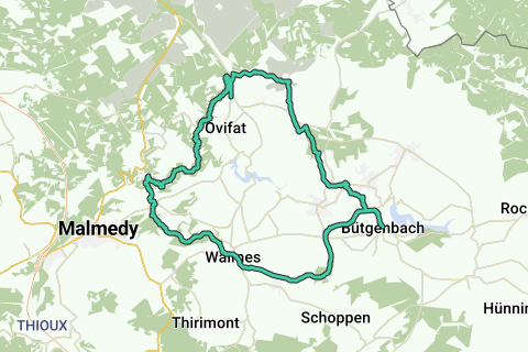 Ovifat-Butgenbach-Waimes - Parcours de gravel bike | RouteYou