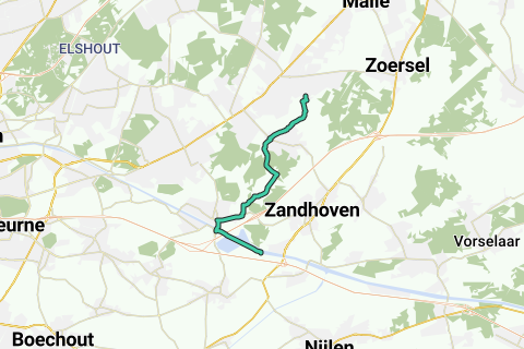 Zoersel - Massenhoven - Racefietsroute | RouteYou