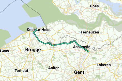 Knokke-Heist - Zelzate - Racefietsroute | RouteYou