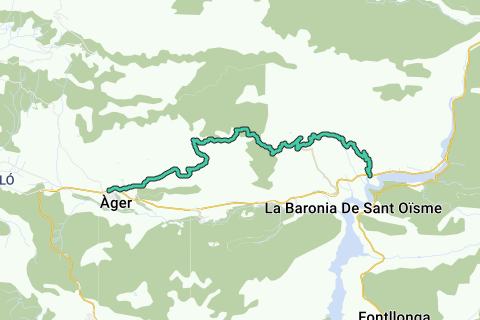 GR-1. Etappe 24. Moeras van Camarasa-Àger - Hikingroute | RouteYou