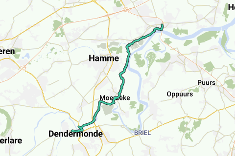 Dendermonde - Temse - Recreatieve fietsroute | RouteYou
