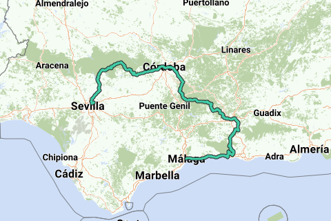Sevilla - Málaga - Racefietsroute | RouteYou