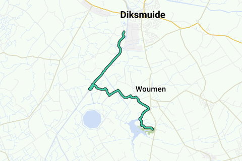 Diksmuide Woumen 1 loop 10km - Joggingroute | RouteYou