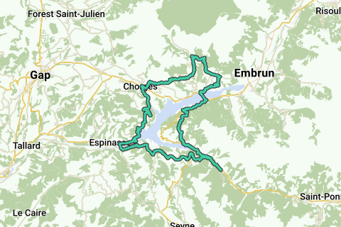 Tour du Lac de Serre-Ponçon - Parcours de vélo de route | RouteYou