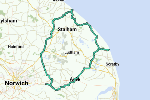 Brundall Coastal Cruise - Cycle route | RouteYou