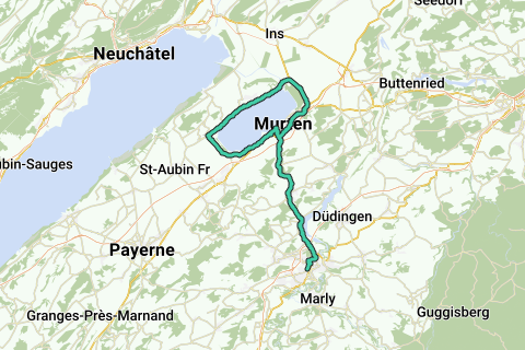 Tour du lac de morat - Rennradroute | RouteYou