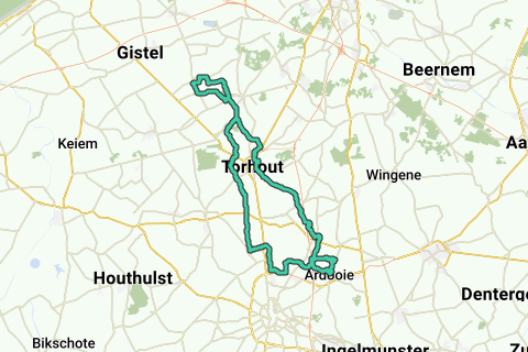 Eernegem-Ardooie-Eernegem - Fietsroute | RouteYou