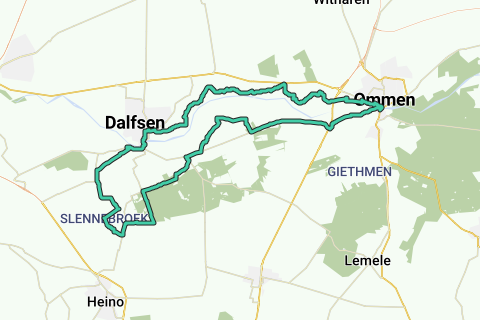 Rondje Dalfsen-Ommen - Fietsroute | RouteYou